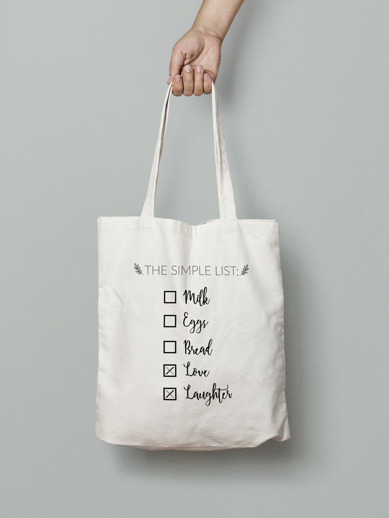 Tote Bag the Simple List SVG File - Etsy