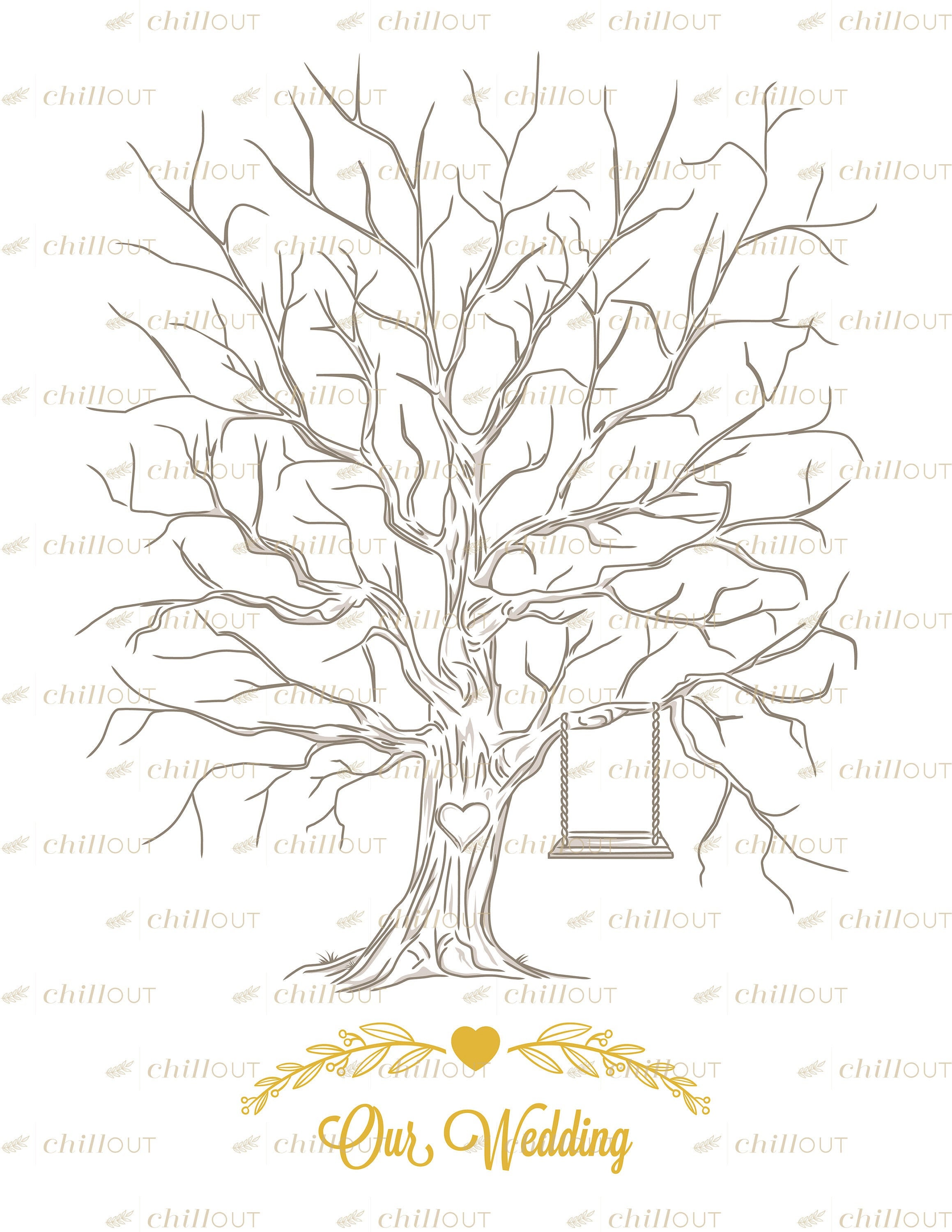 Fingerprint Wedding Tree SVF File - Etsy