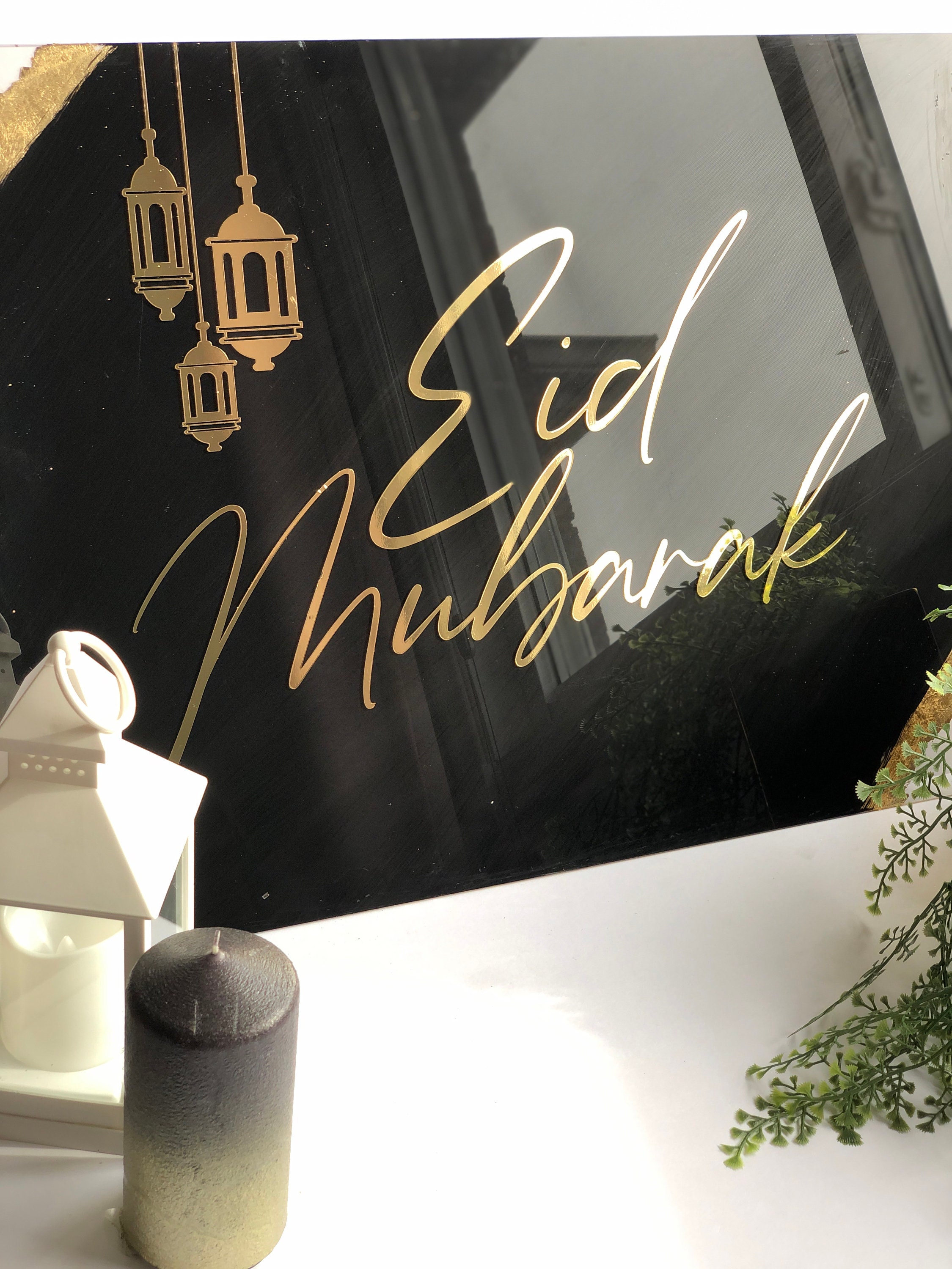 Large Acrylic Eid Mubarak Signage Eid Mubarak Acrylic Sign for Home Eid ...