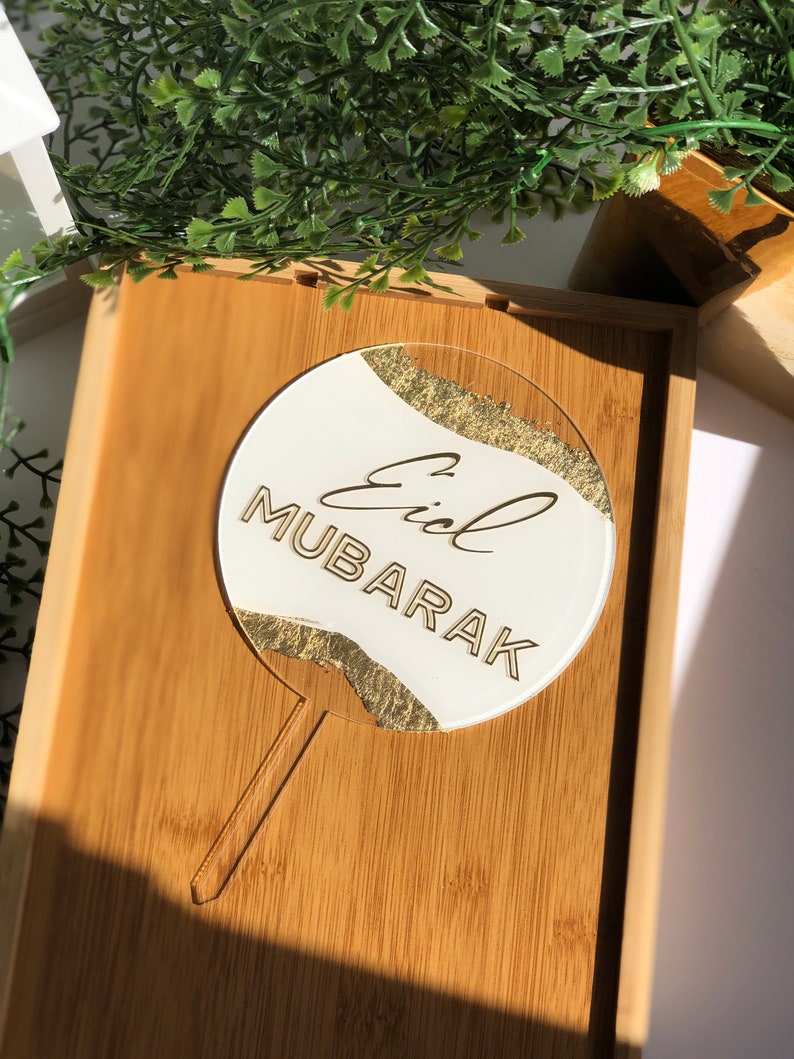 Eid Mubarak Cake Topper Acrylic Cake Topper for Eid Ramadan Decor Eid ...