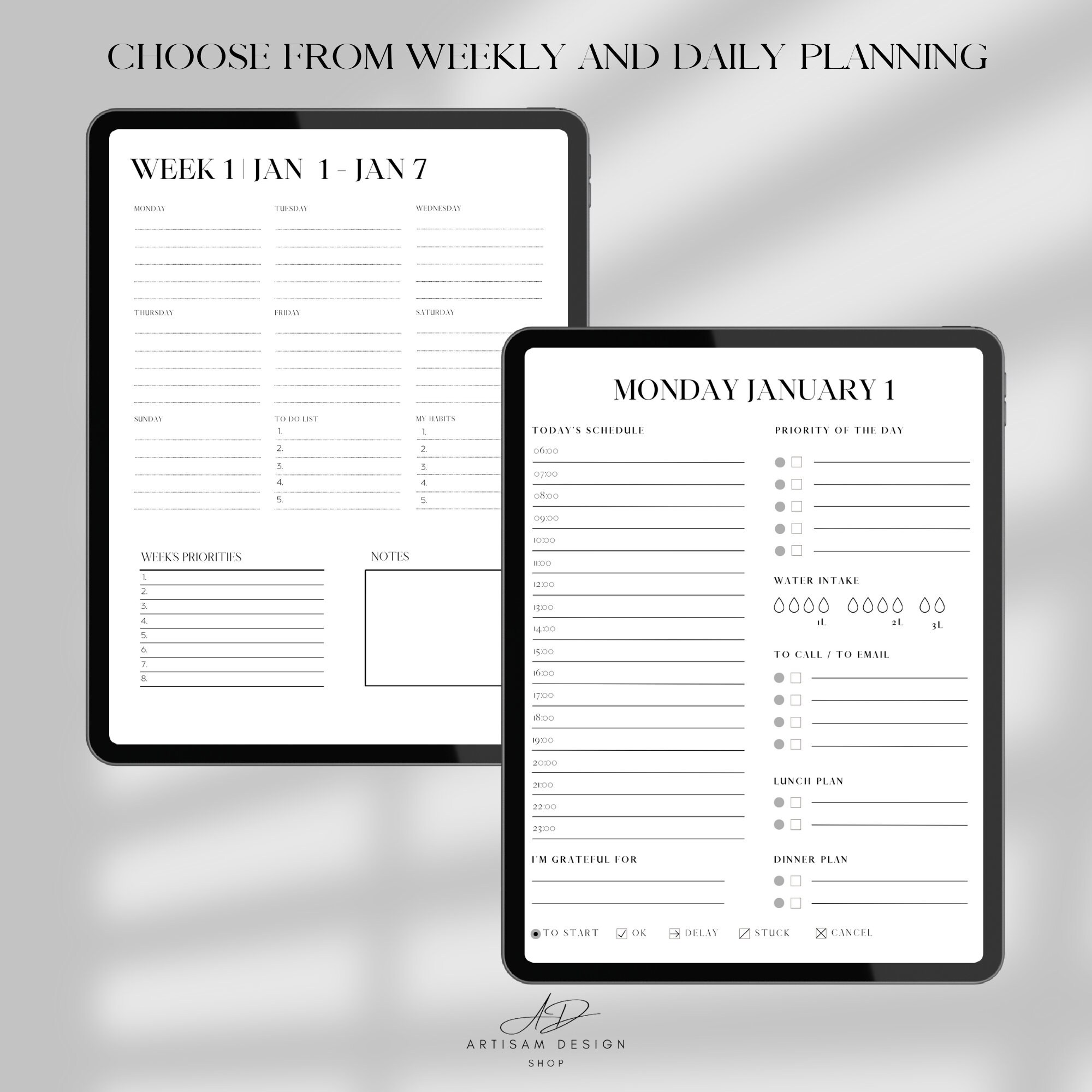 CLEAN GIRL 2024 Digital Planner | Clean Girl Aesthetic | Daily, Weekly ...