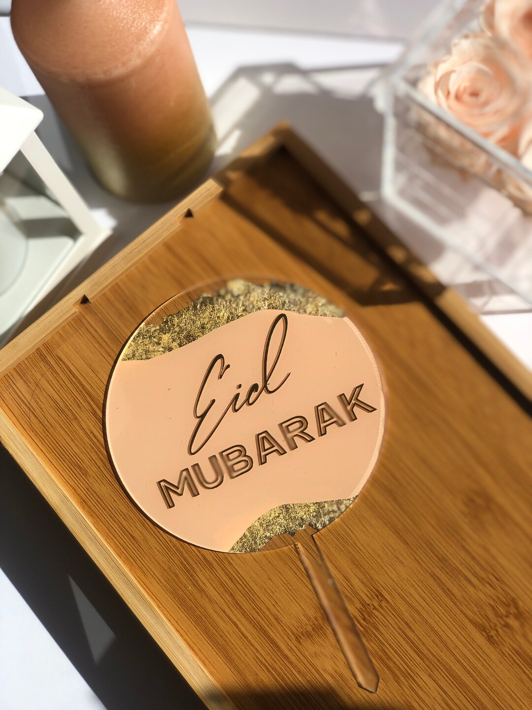 Eid Mubarak Cake Topper Acrylic Cake Topper for Eid Ramadan Decor Eid ...