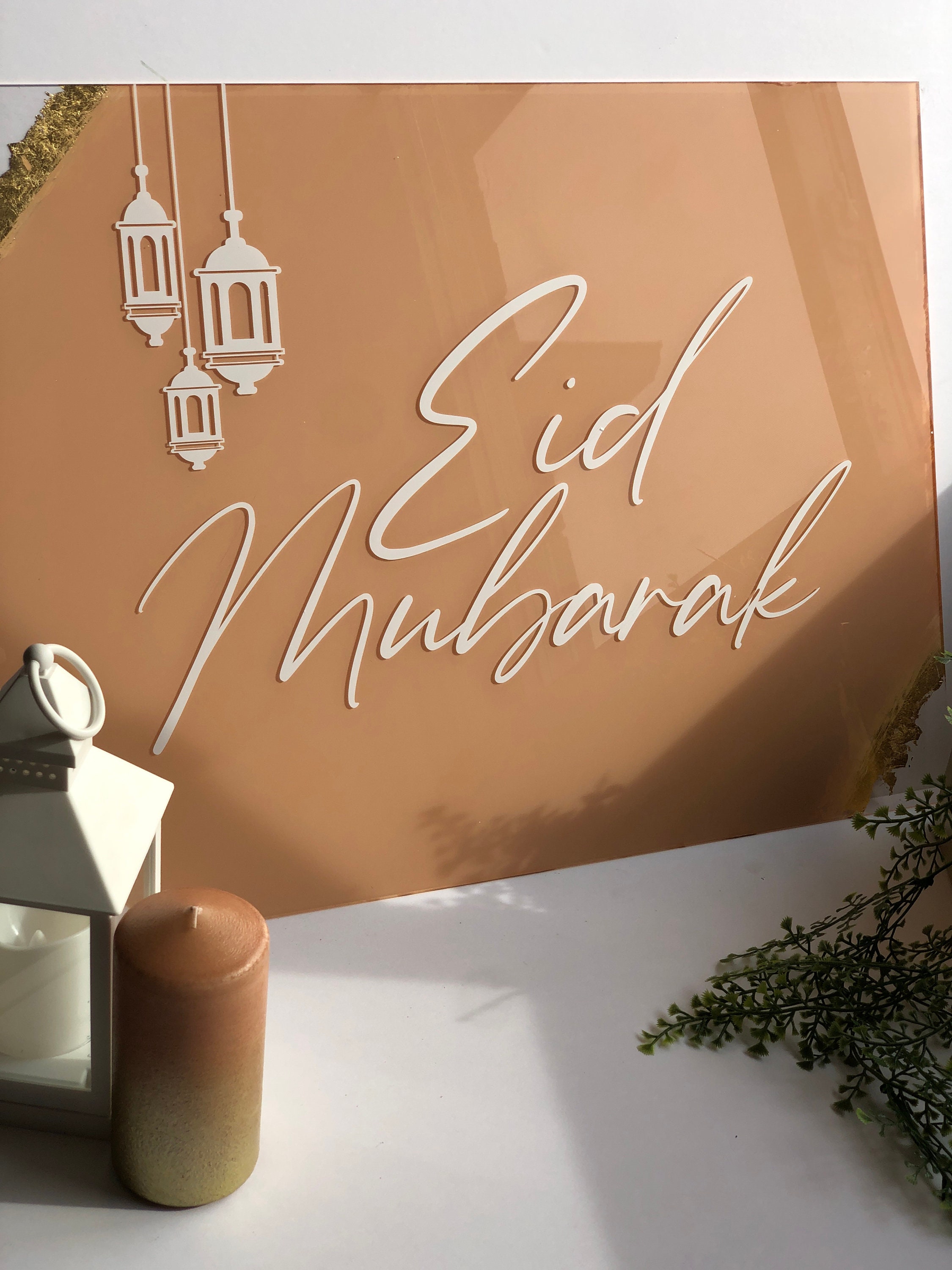 Large Acrylic Eid Mubarak Signage Eid Mubarak Acrylic Sign for Home Eid ...
