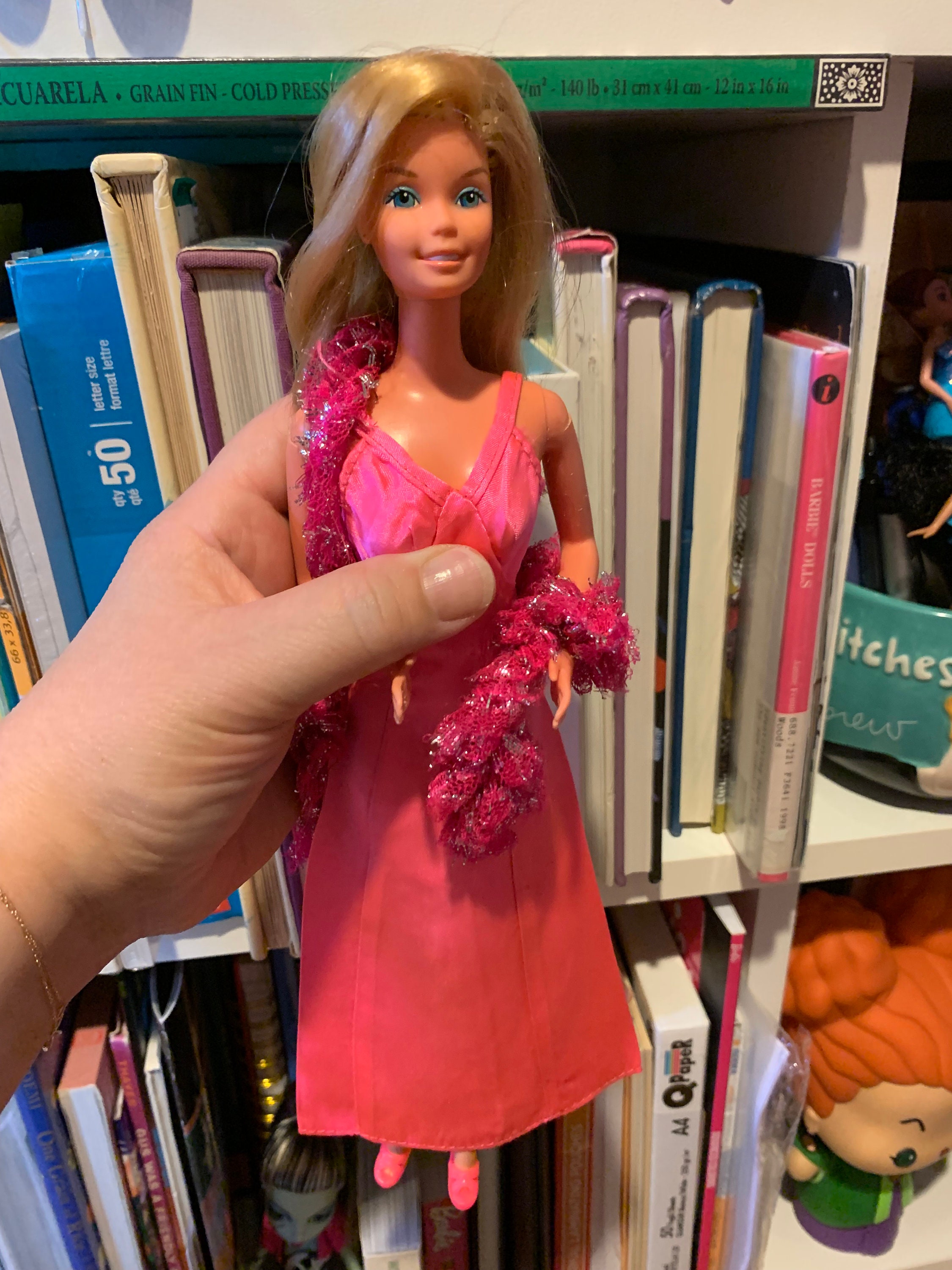 1977 Vintage Superstar Barbie Mattel in Original Dress & Boa - Etsy