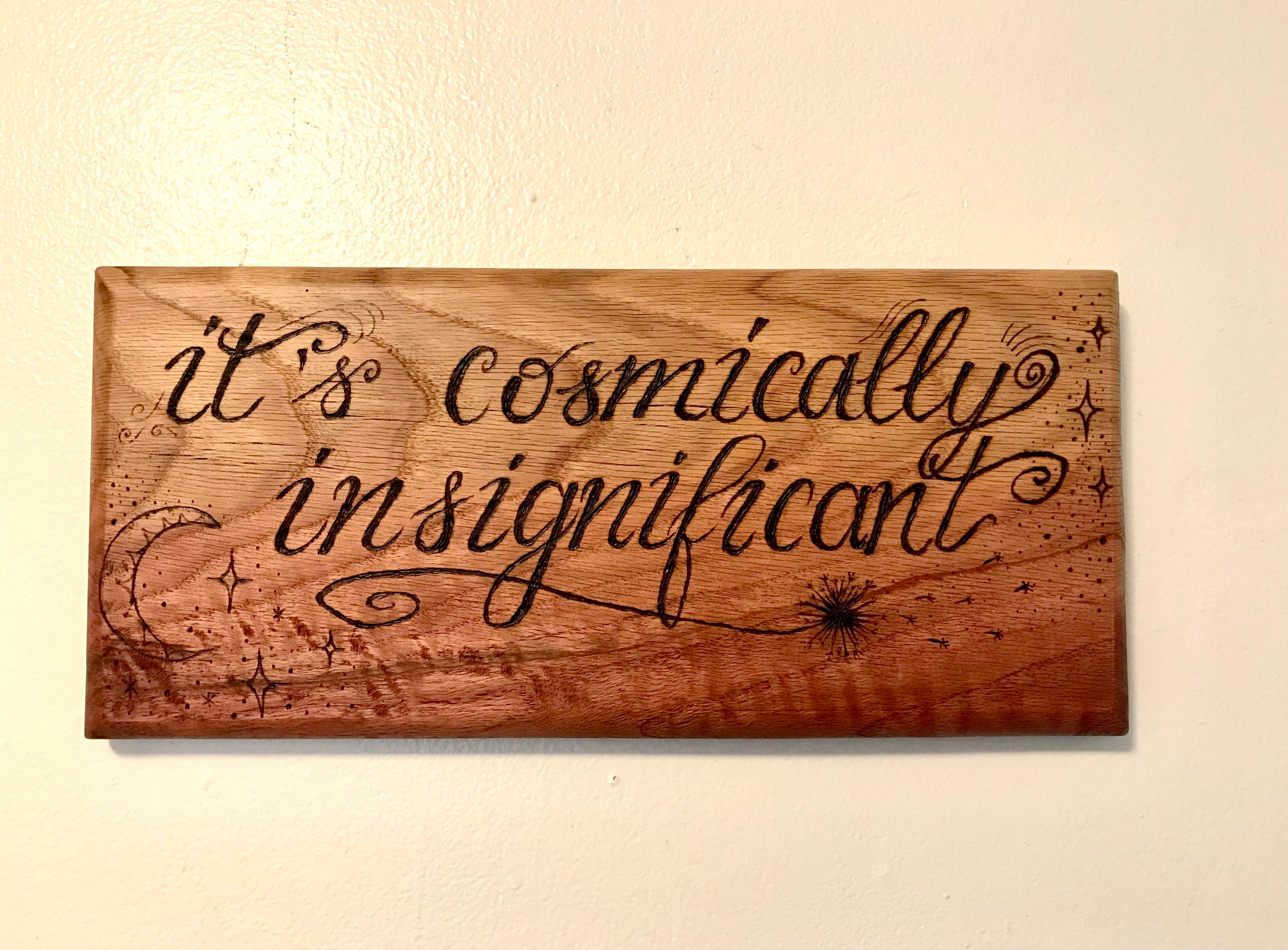 Its Cosmically Insignificant Wood Sign - Etsy