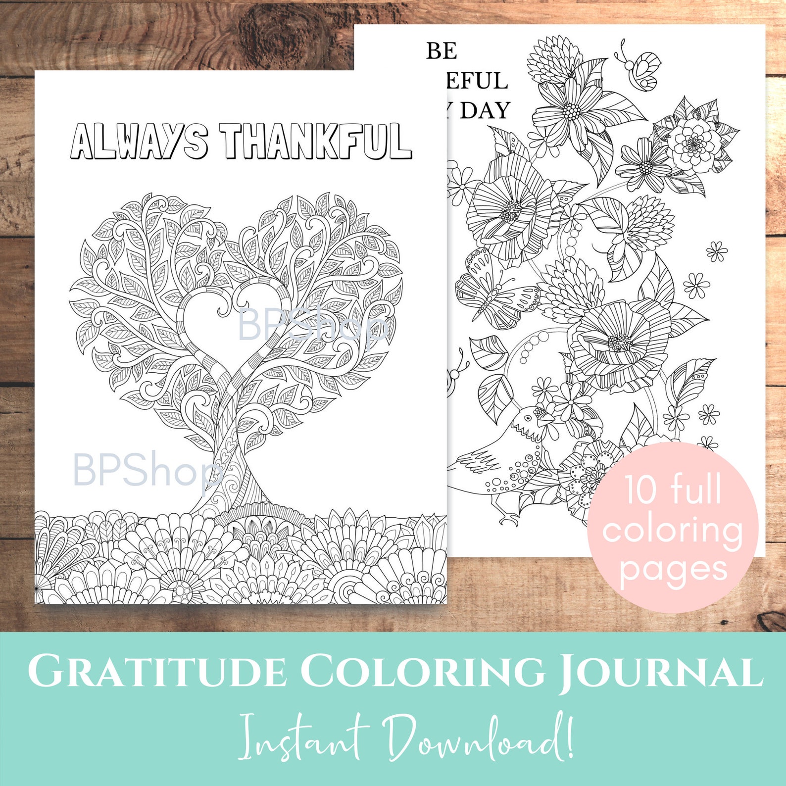 Gratitude Coloring Pages Gratitude Journal Printable Gratitude Journal ...
