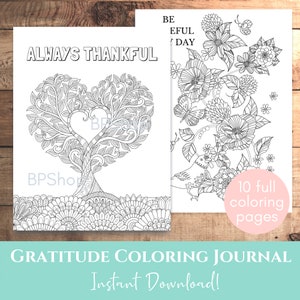 Gratitude Coloring Pages Gratitude Journal Printable Gratitude Journal ...