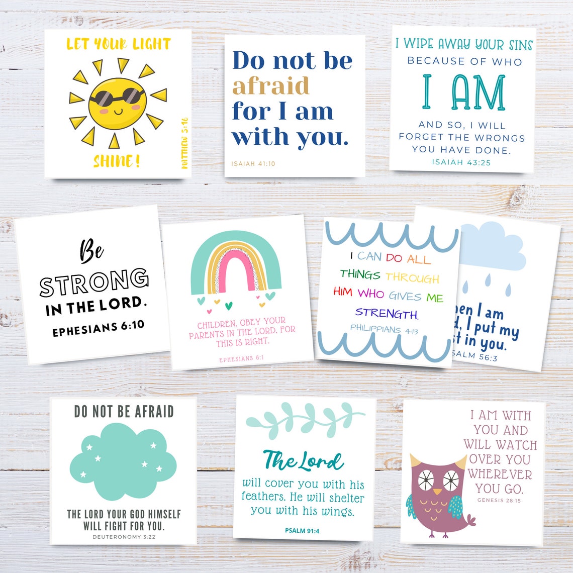 Kids Scripture Cards | Children's Bible Verse Memory Cards | Best ...