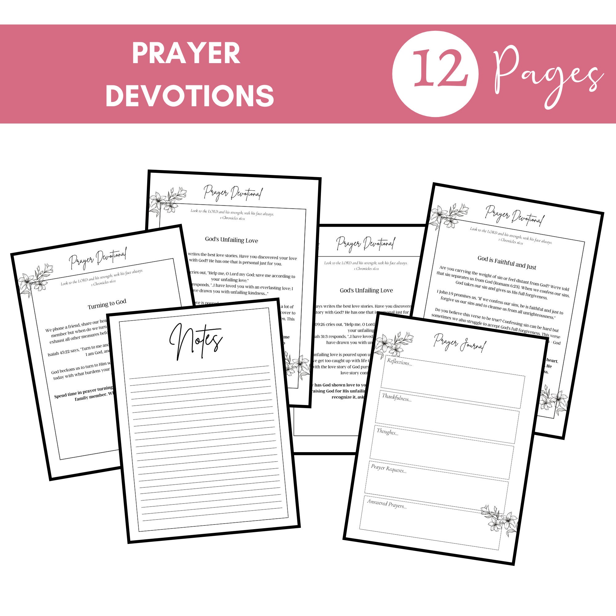 Prayer Journal Printable, Prayer Notebook, Prayer Journal for Women ...