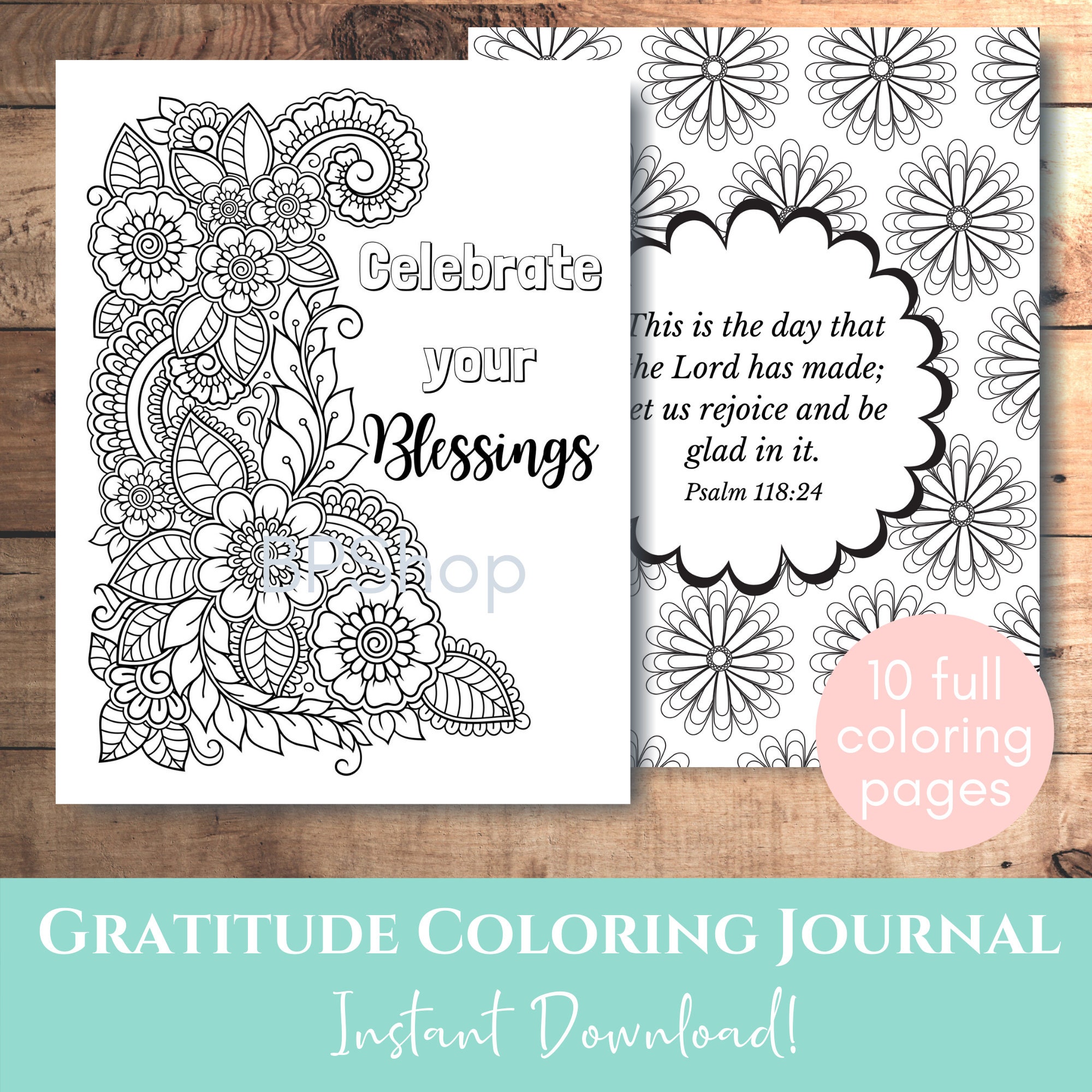 Gratitude Coloring Pages Gratitude Journal Printable Gratitude Journal ...