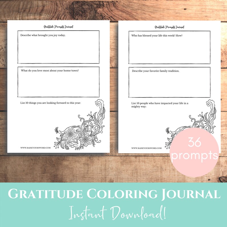 Gratitude Coloring Pages Gratitude Journal Printable Gratitude Journal ...