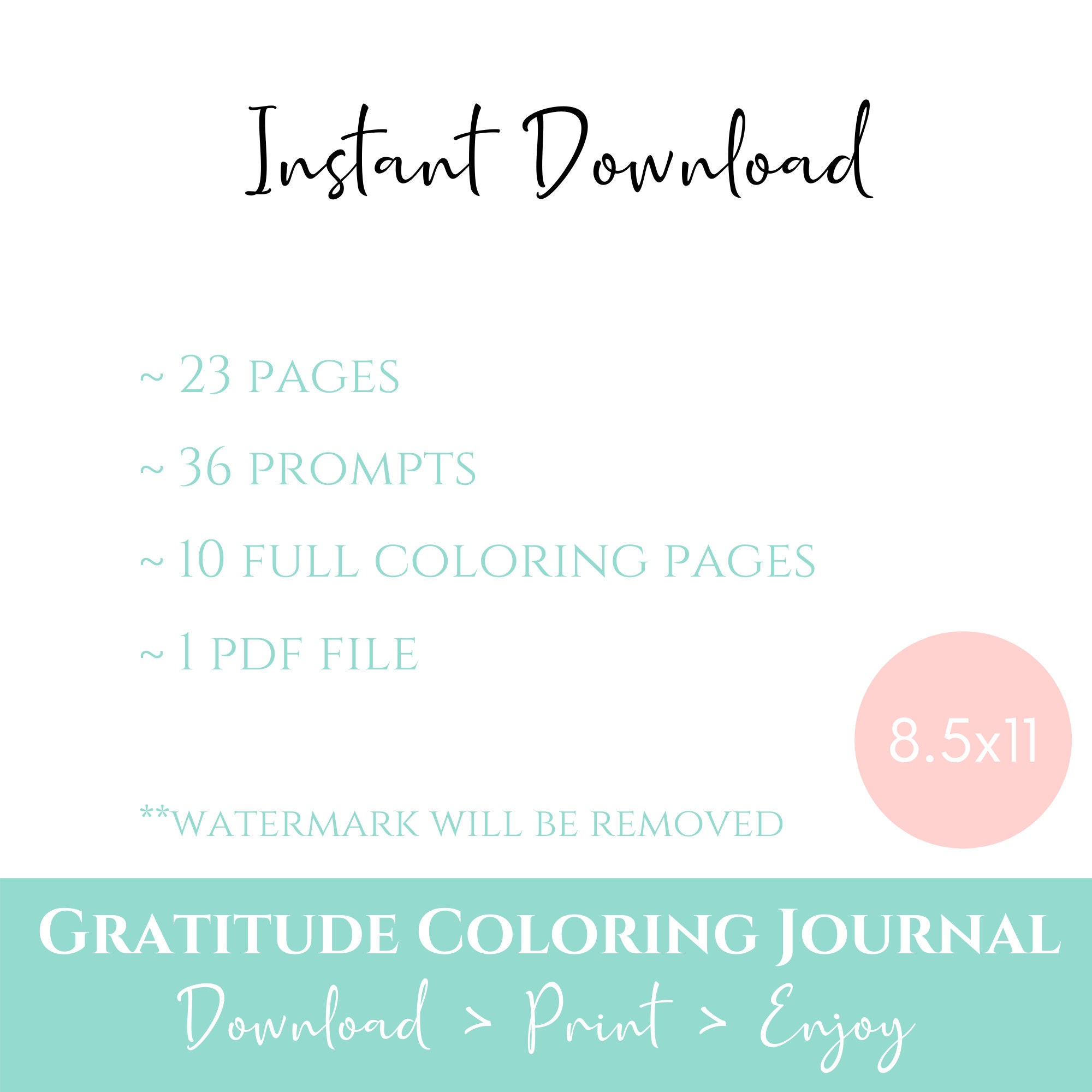 Gratitude Coloring Pages Gratitude Journal Printable Gratitude Journal ...