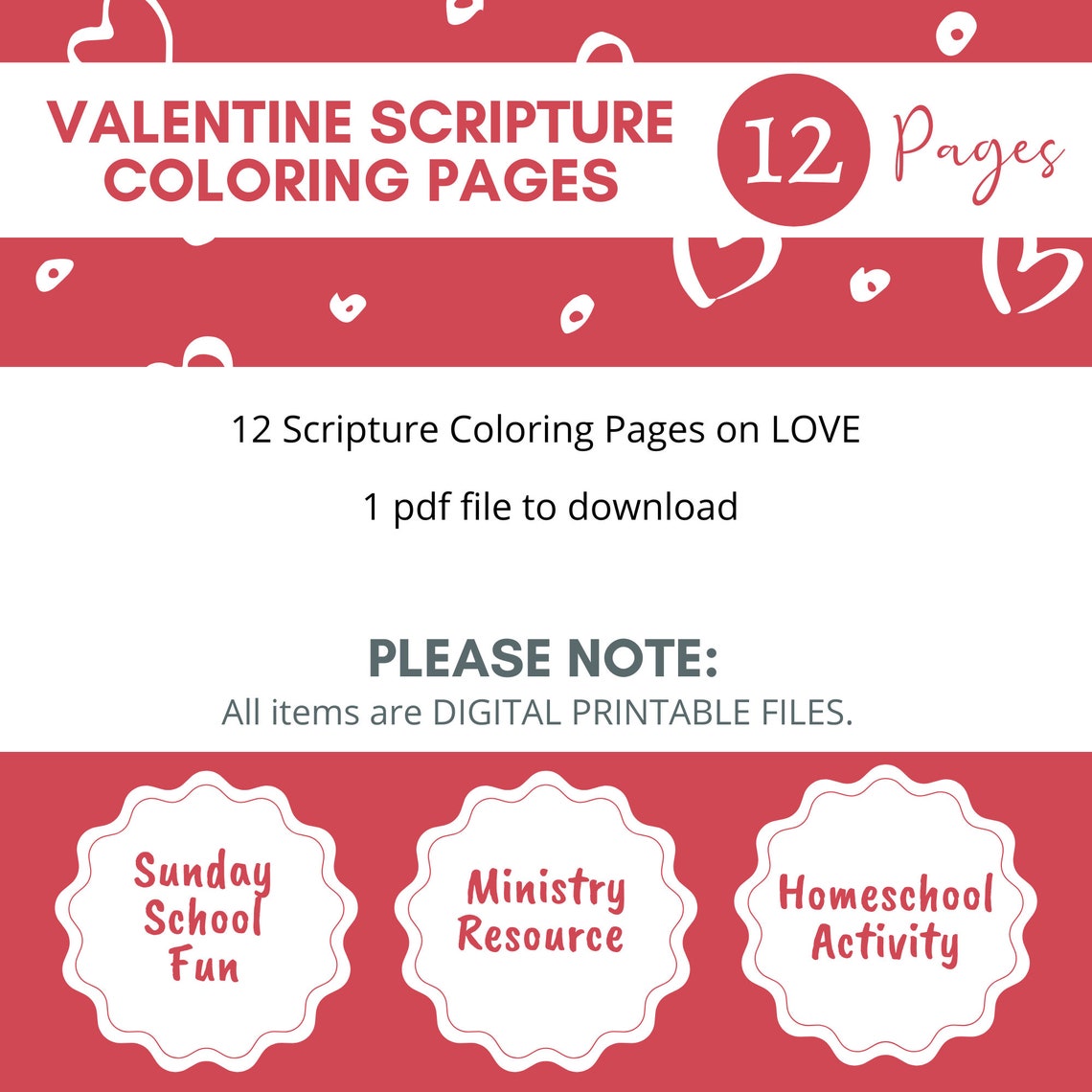 Valentine's Day Coloring Pages | Love Bible Verse Coloring Printable ...