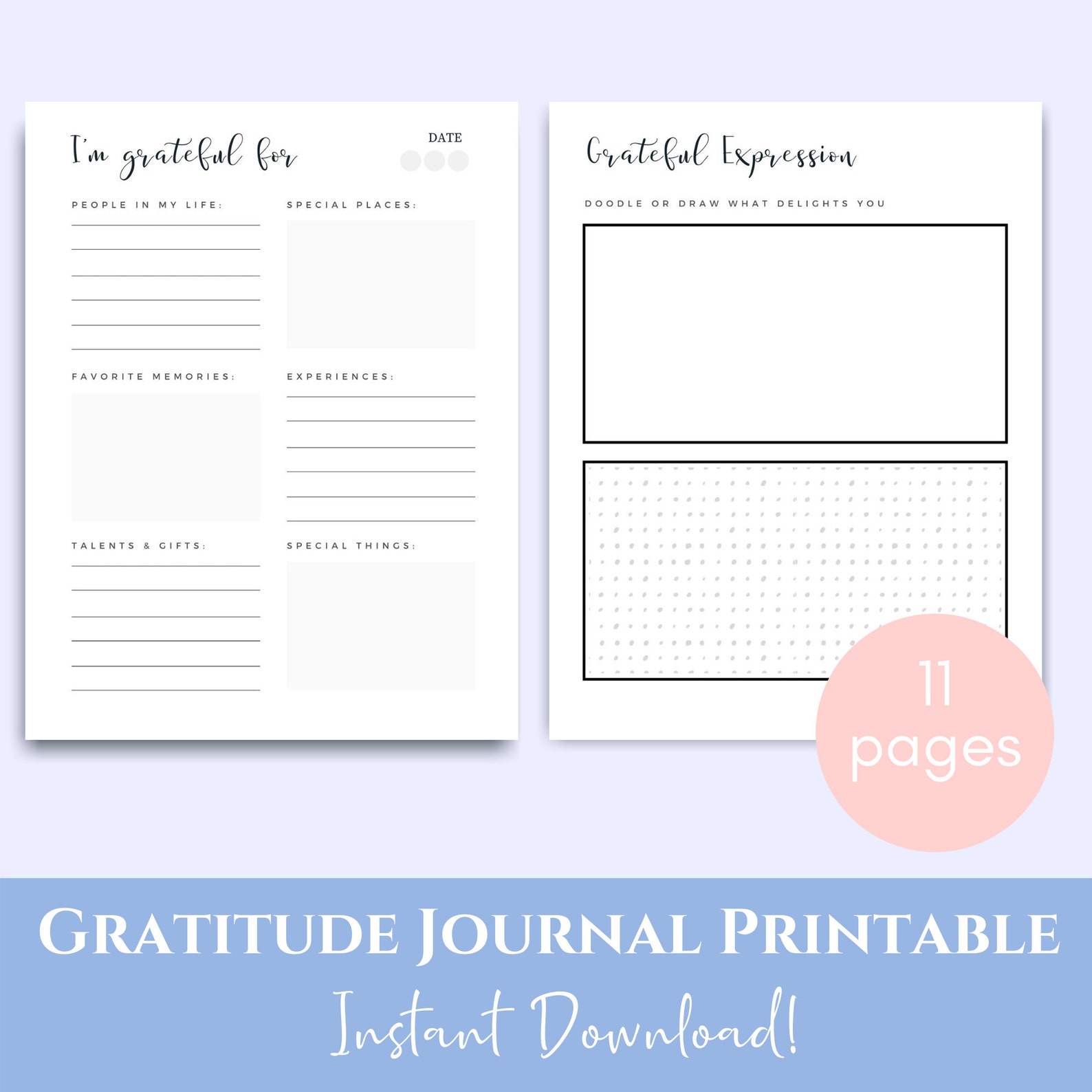 Daily Gratitude Journal | Gratitude Journal Printable | Gratitude ...