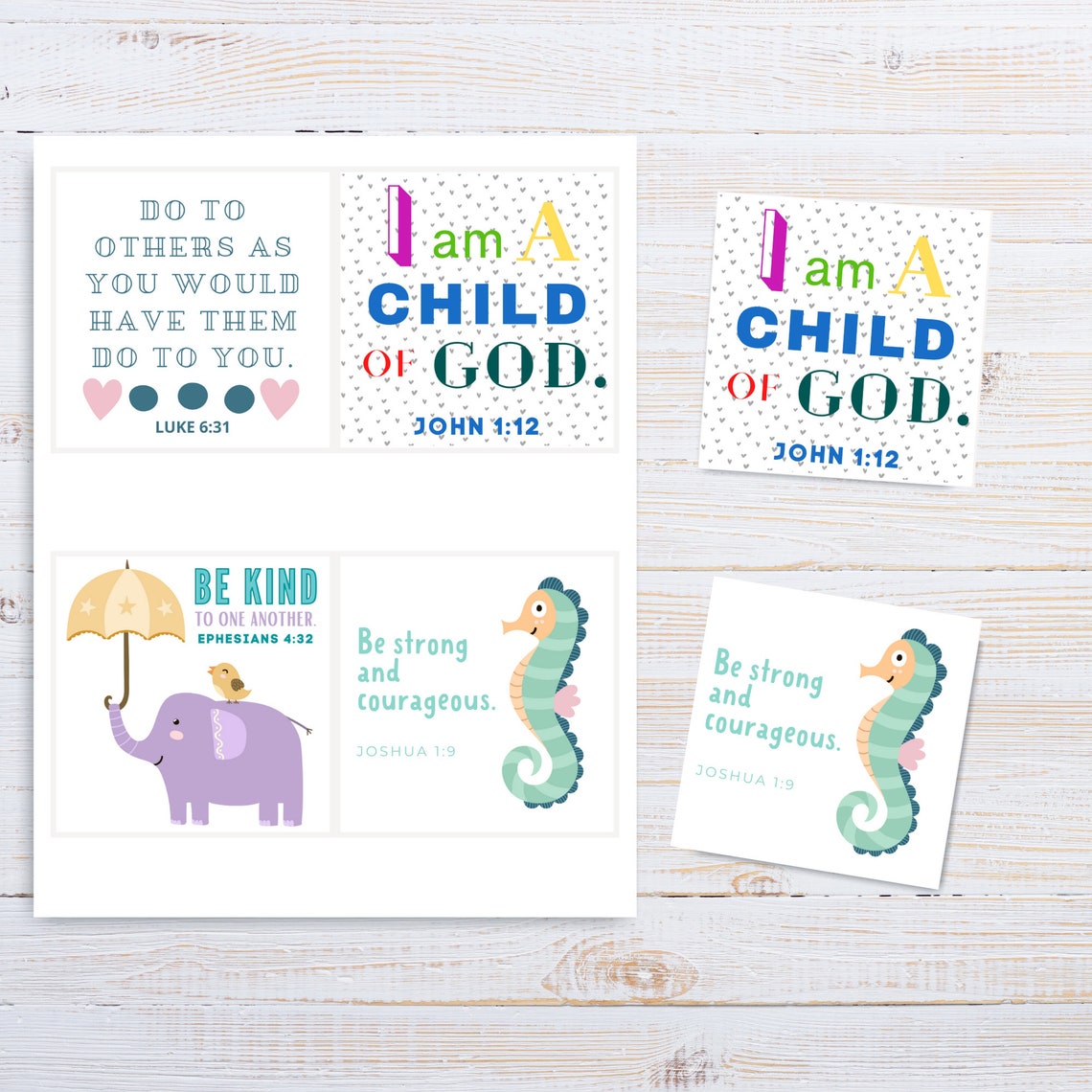 Kids Scripture Cards | Children's Bible Verse Memory Cards | Best ...