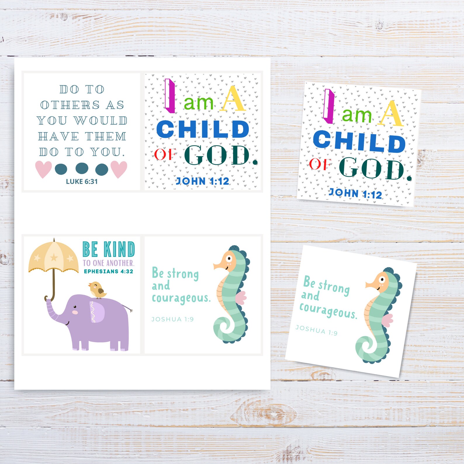 Kids Scripture Cards | Children's Bible Verse Memory Cards | Best ...