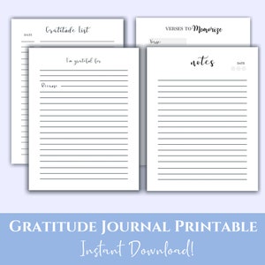 Daily Gratitude Journal | Gratitude Journal Printable | Gratitude ...