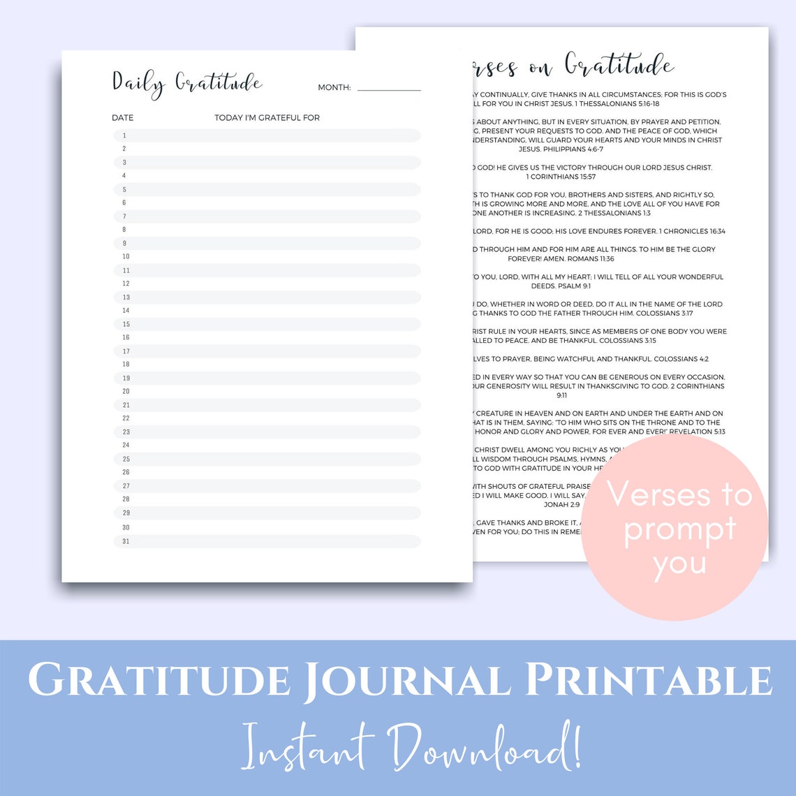 Daily Gratitude Journal | Gratitude Journal Printable | Gratitude ...