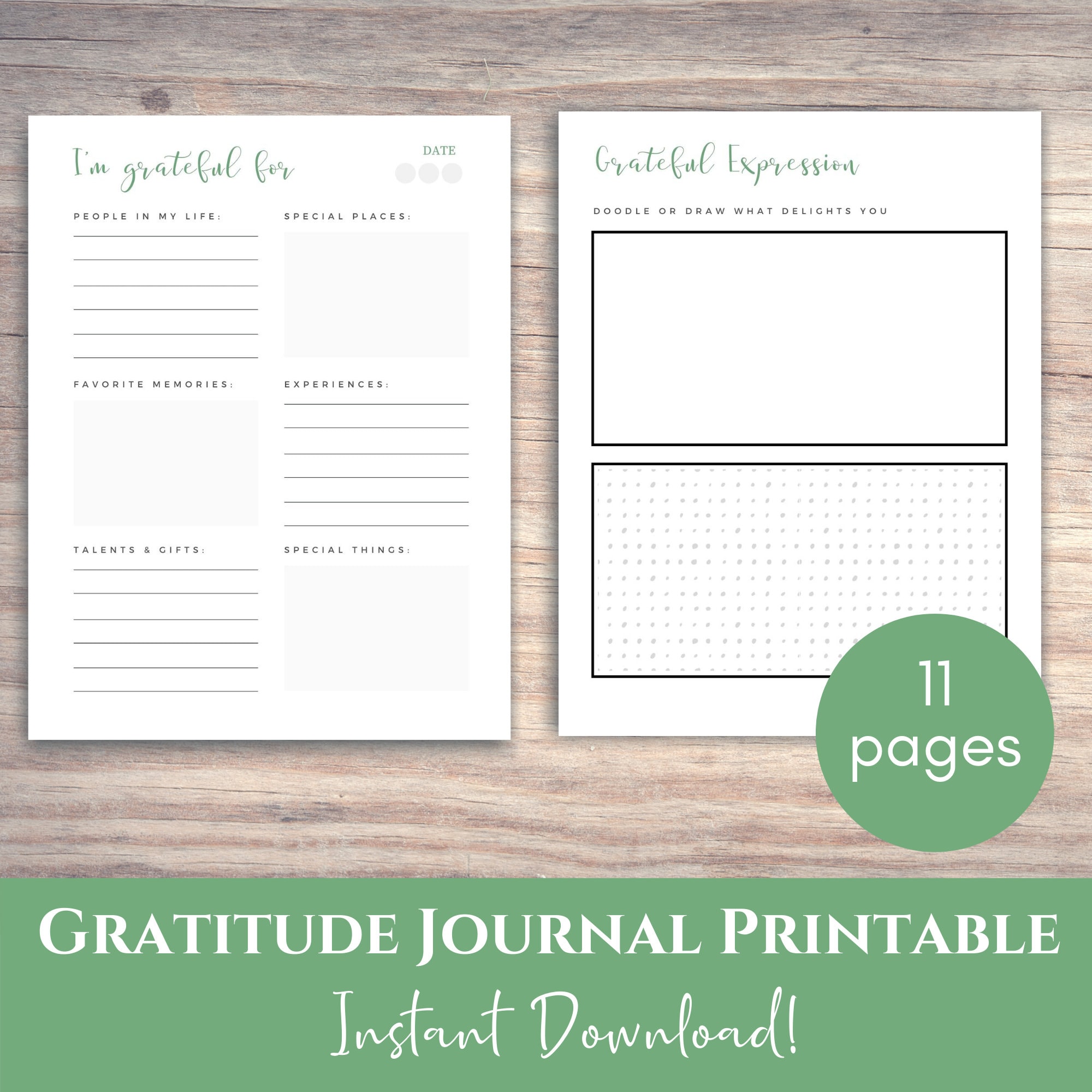 Gratitude Journal Printable | Daily Gratitude Journal | Gratitude ...