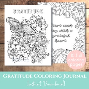 Gratitude Coloring Pages Gratitude Journal Printable Gratitude Journal ...