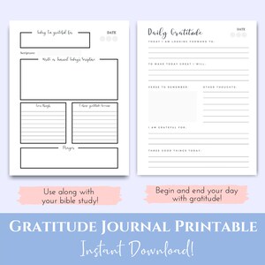 Daily Gratitude Journal | Gratitude Journal Printable | Gratitude ...