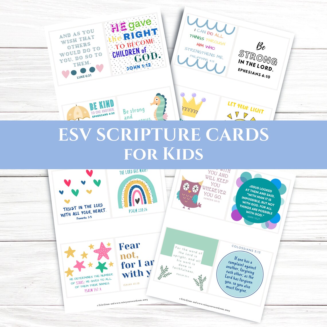 ESV Scripture Cards | ESV Bible Verse Cards | Scripture Cards for Kids ...