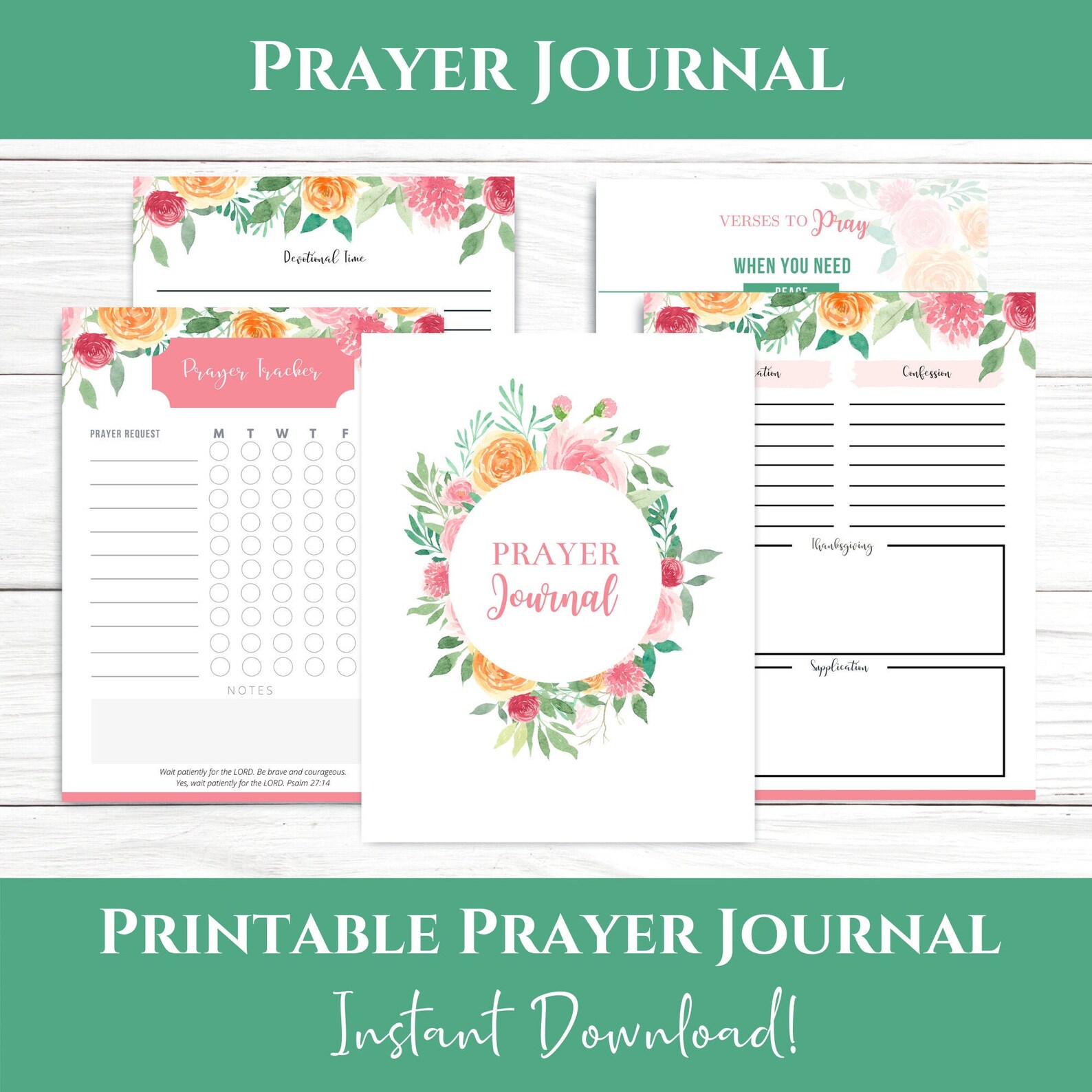 Printable Prayer Journal | Prayer Journal PDF | Printable Journal Pages ...
