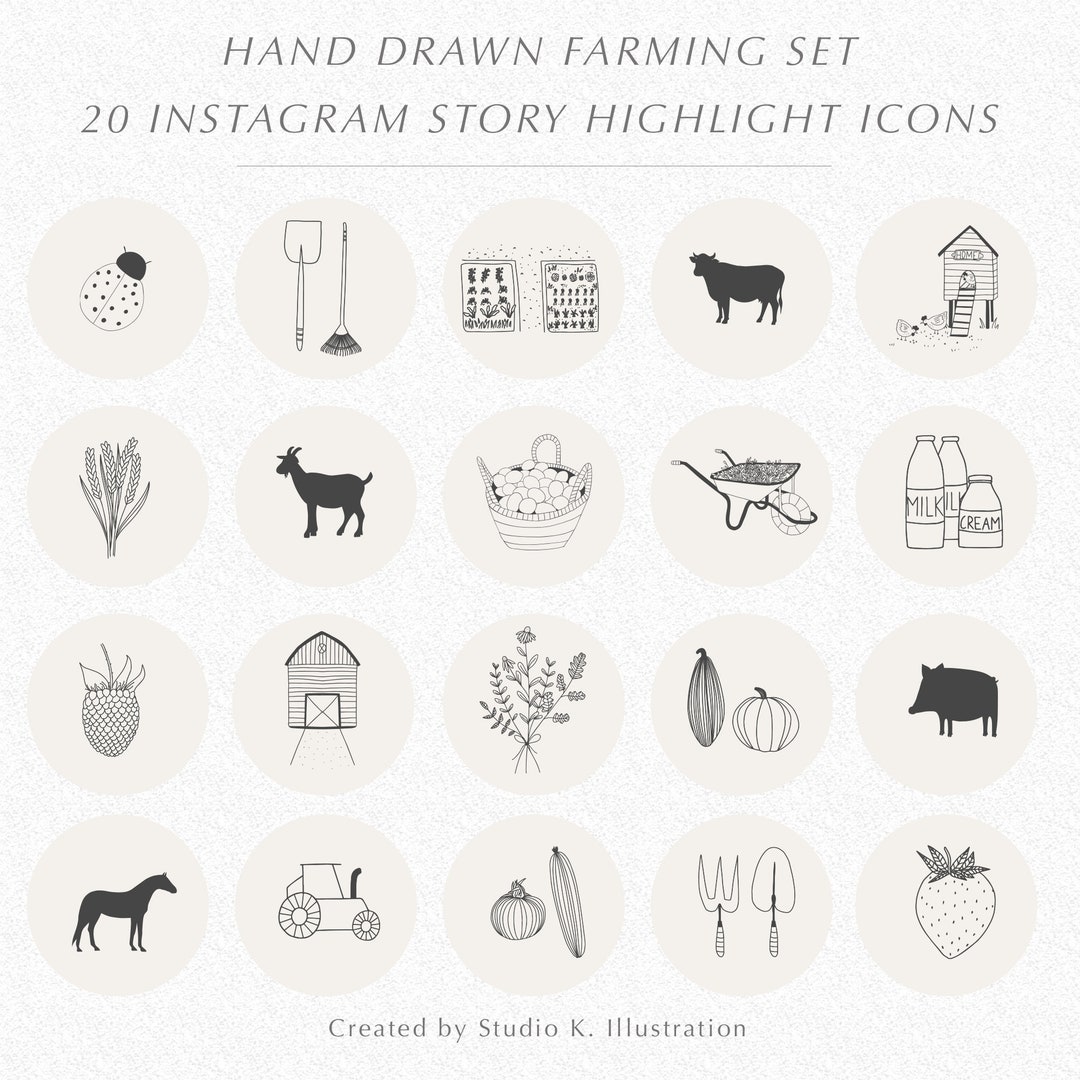 20 Farming/outdoors/gardening Instagram Story Icons, Highlight Icons ...