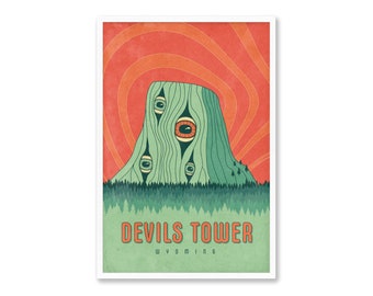 Devils Tower Poster - Etsy