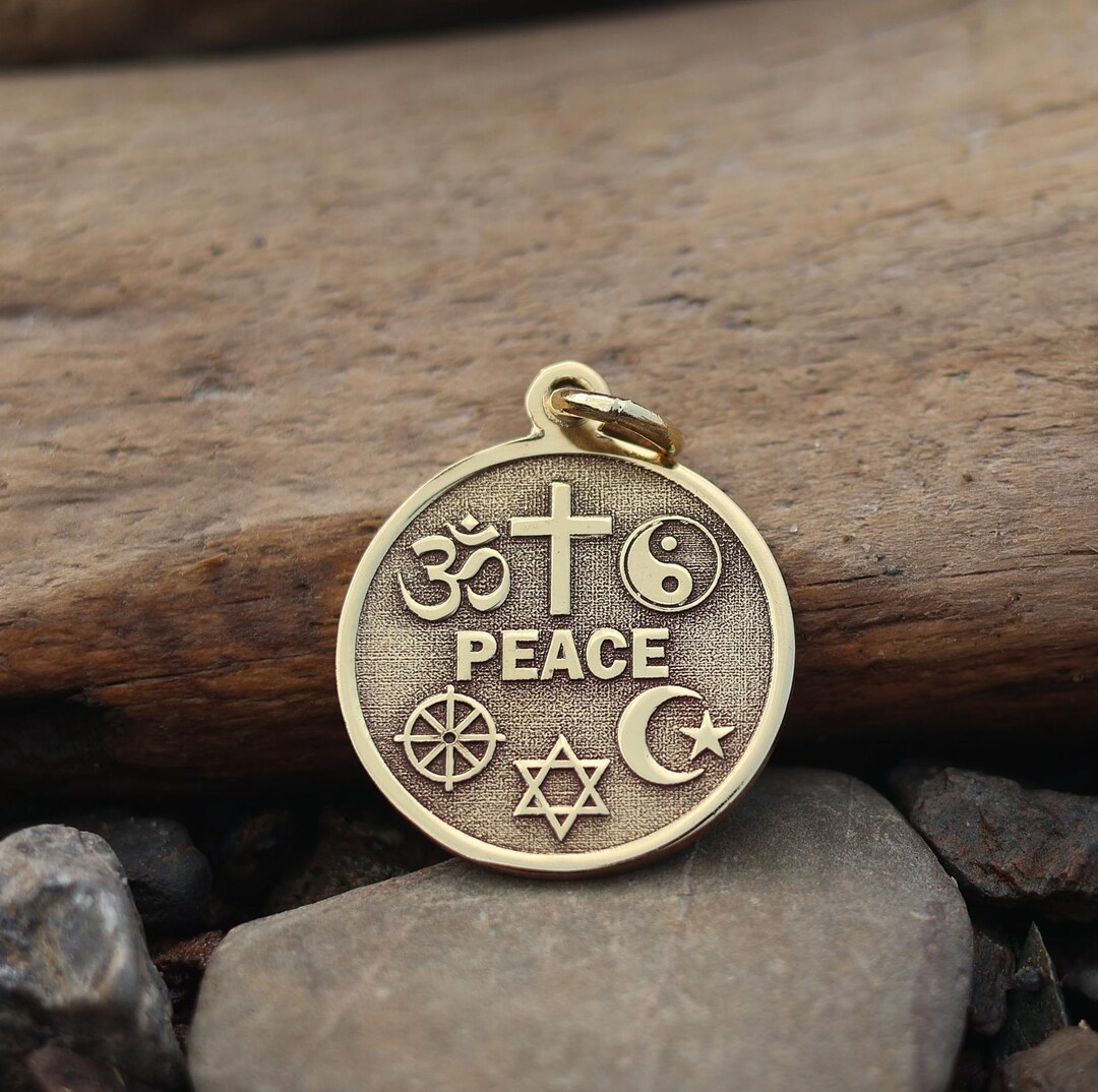 Coexist Pendant Necklace. Brass Coexist, Choose Chain, Harmony Pendant ...