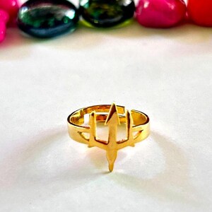 Lord Shiva Trident Trishul Gorgeous, Goddess Trishul Trident Ring, Ohm ...