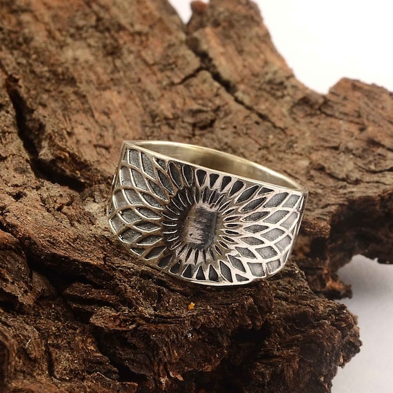 Sun Ring Silver Ring Full Sun Ring Handmade Brass Ring Sun - Etsy