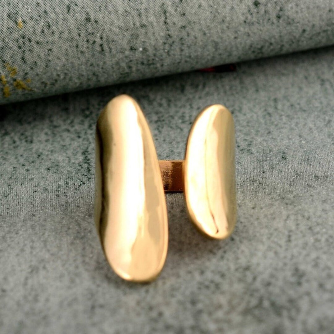 Open Ring, Modern Ring, Chunky Ring, Large Wide Ring, Golden Cuff Ring ...