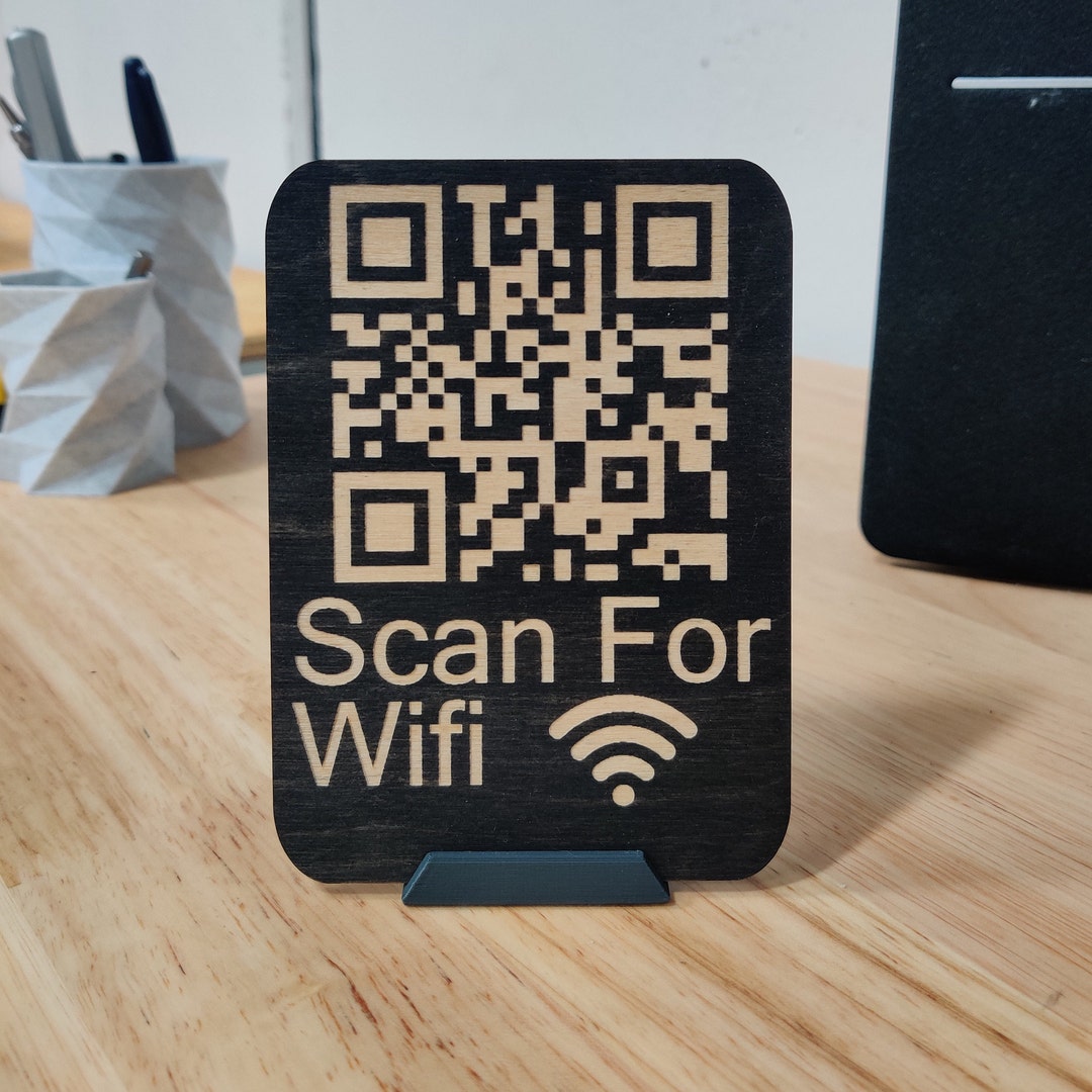 Custom Wifi Sign With QR Code - Etsy