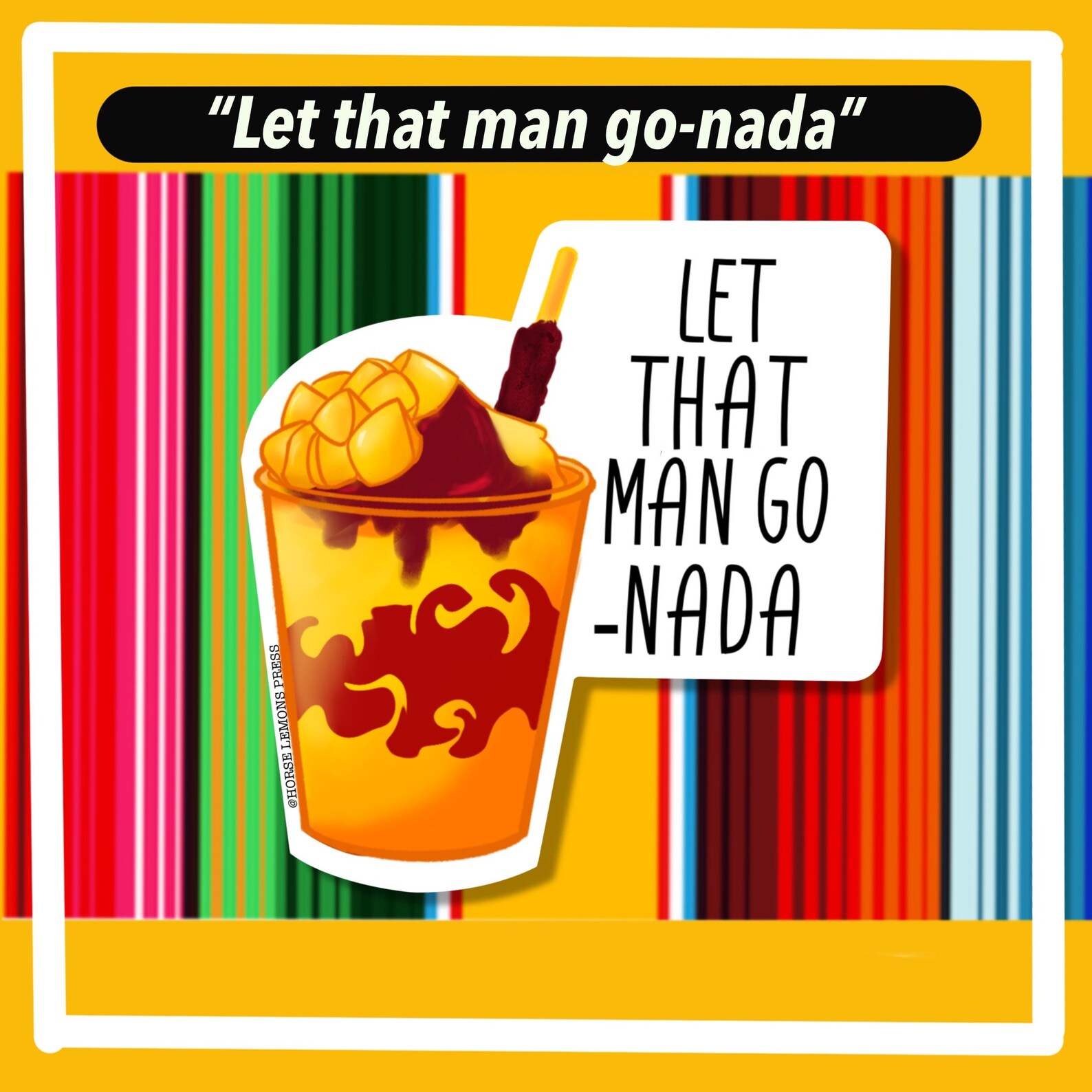 Let That Man Go nada Weatherproof Vinyl Sticker | Etsy