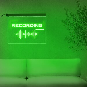 Recording Studio Light up Sign, Recording Studio Neon Sign, Recording ...