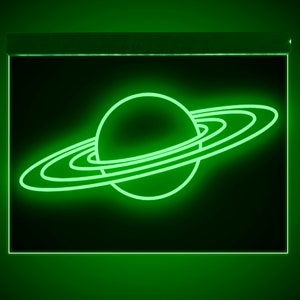Planet Neon Lightplanet Neon Signspace Neon Signled Sign - Etsy
