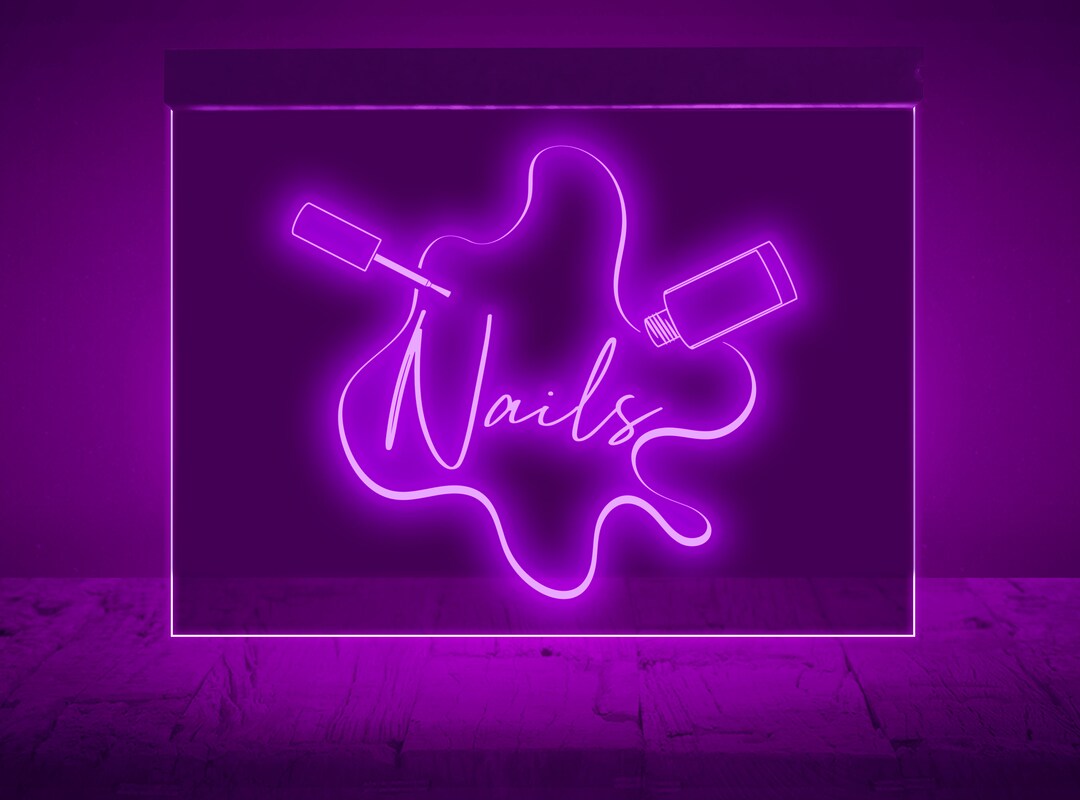 Nails Studio Neon Sign, Nails Neon Sign Custom, Nails Led Sign, Nails ...