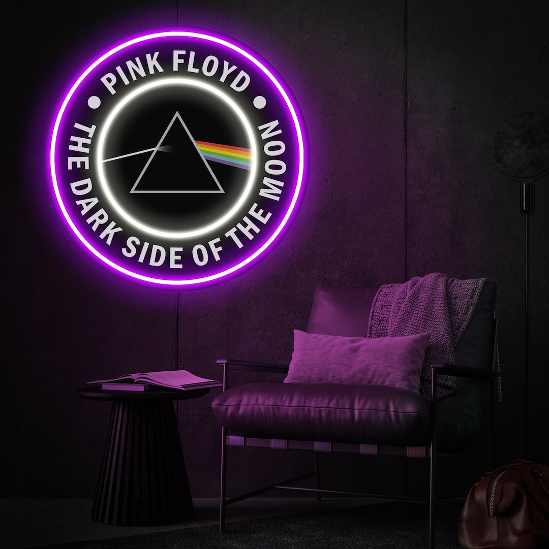 Pink Floyd Neon Sign, Pink Floyd Light Logo, Pink Floyd Led Sign, Dark ...