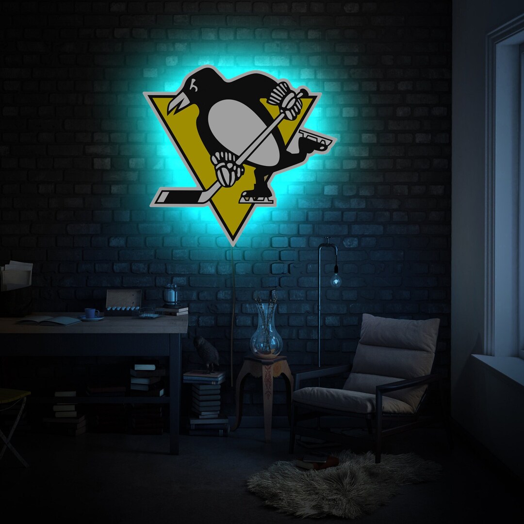 Pittsburgh Penguins Neon Sign, Pittsburgh Penguins Logo, Pittsburgh ...
