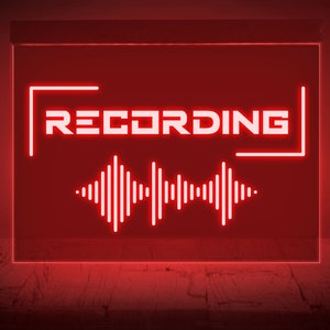 Recording Studio Light up Sign, Recording Studio Neon Sign, Recording ...