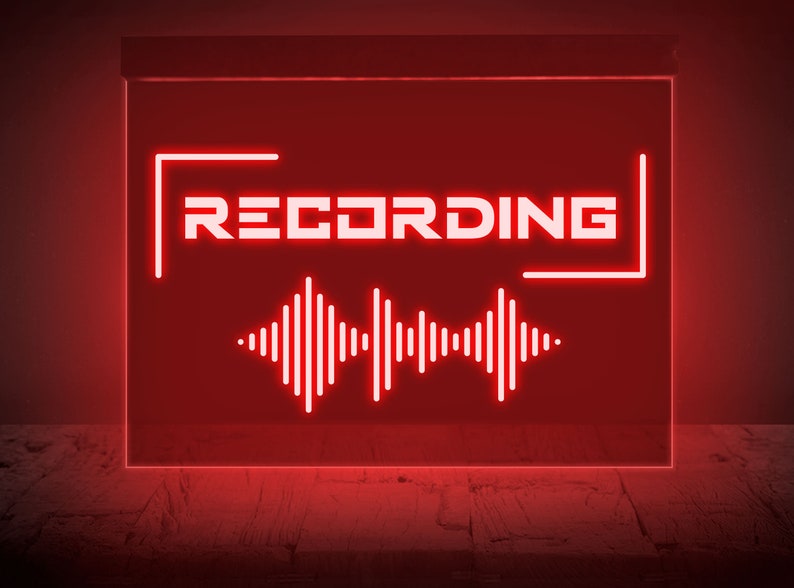 Recording Studio Light up Sign Recording Studio Neon Sign - Etsy
