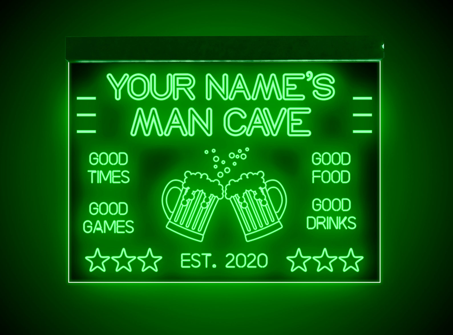 Man Cave Sign Personalized Led Man Cave Neon Sign Man Cave - Etsy