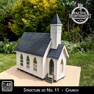 1:48 Scale Building Kit "church / Schoolhouse" (unpainted Multi-media ...