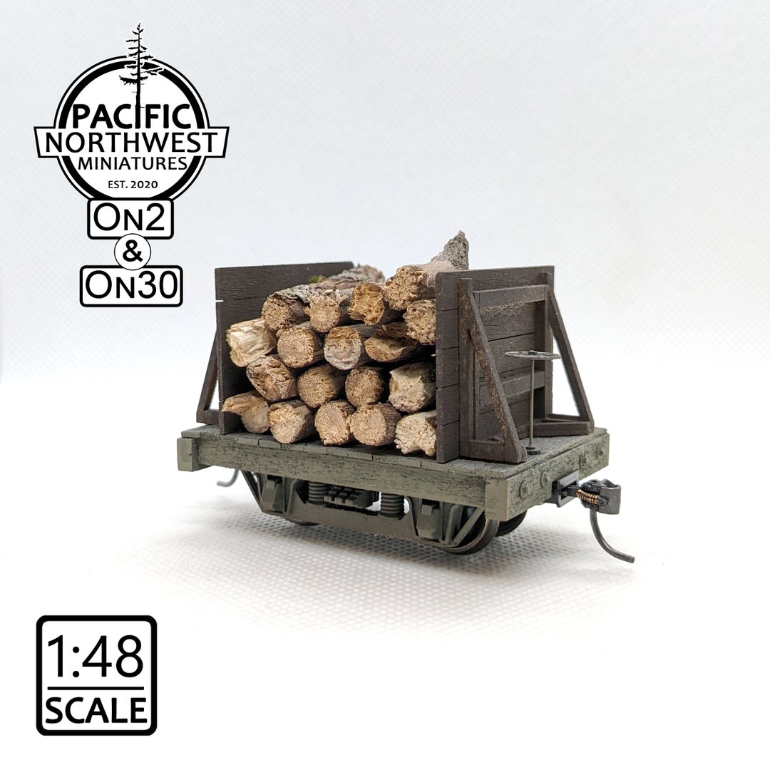 1:48 Scale On2/on30 Narrow Gauge 9' Pulpwood Car Kit unpainted Wood, Metal, Plastic - Etsy