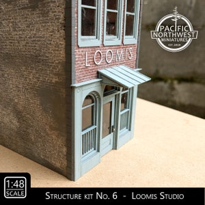 1:48 Scale Building Kit "loomis Studio" (unpainted Wood) - Etsy
