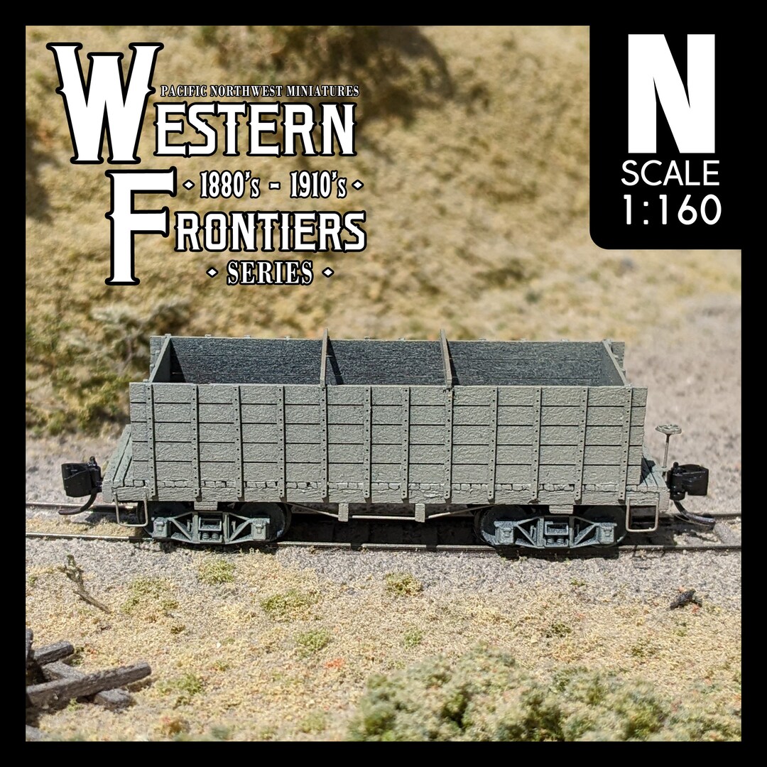 1:160 N Scale 1880's 30' High Side Gondola Kit unpainted Wood, Metal ...