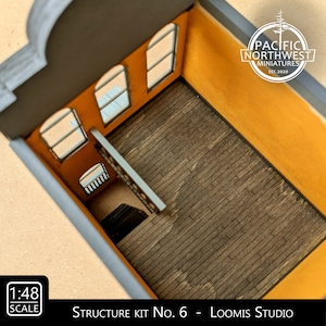 1:48 Scale Building Kit "loomis Studio" (unpainted Wood) - Etsy