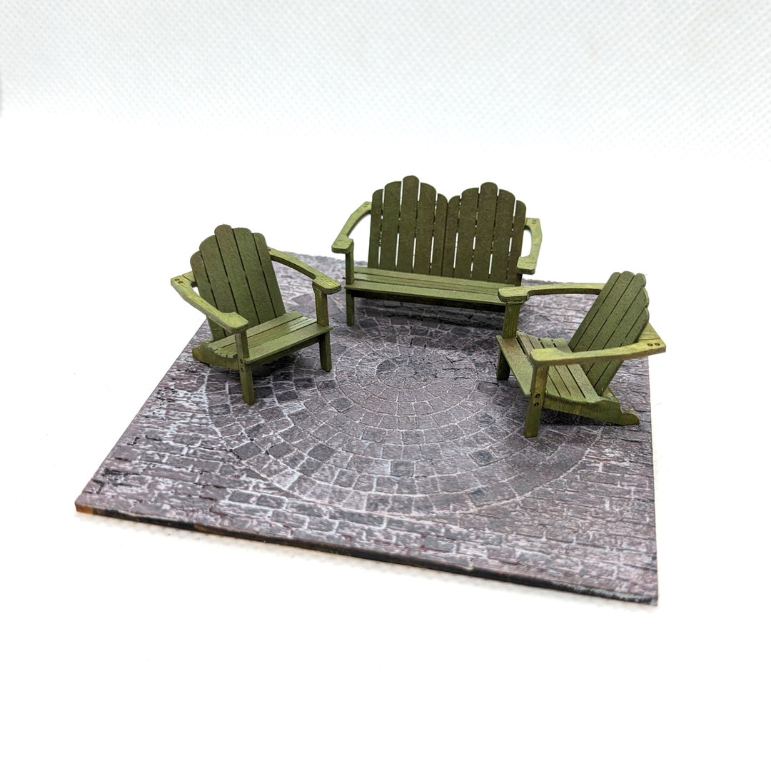 1:48 Scale Adirondack Chair Kit Set (unpainted Wood Kits) - Etsy