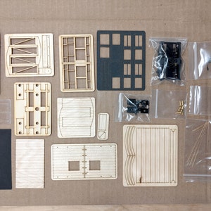 1:48 O Scale - On2/on30 12' Industrial Caboose Kit (unpainted Wood ...